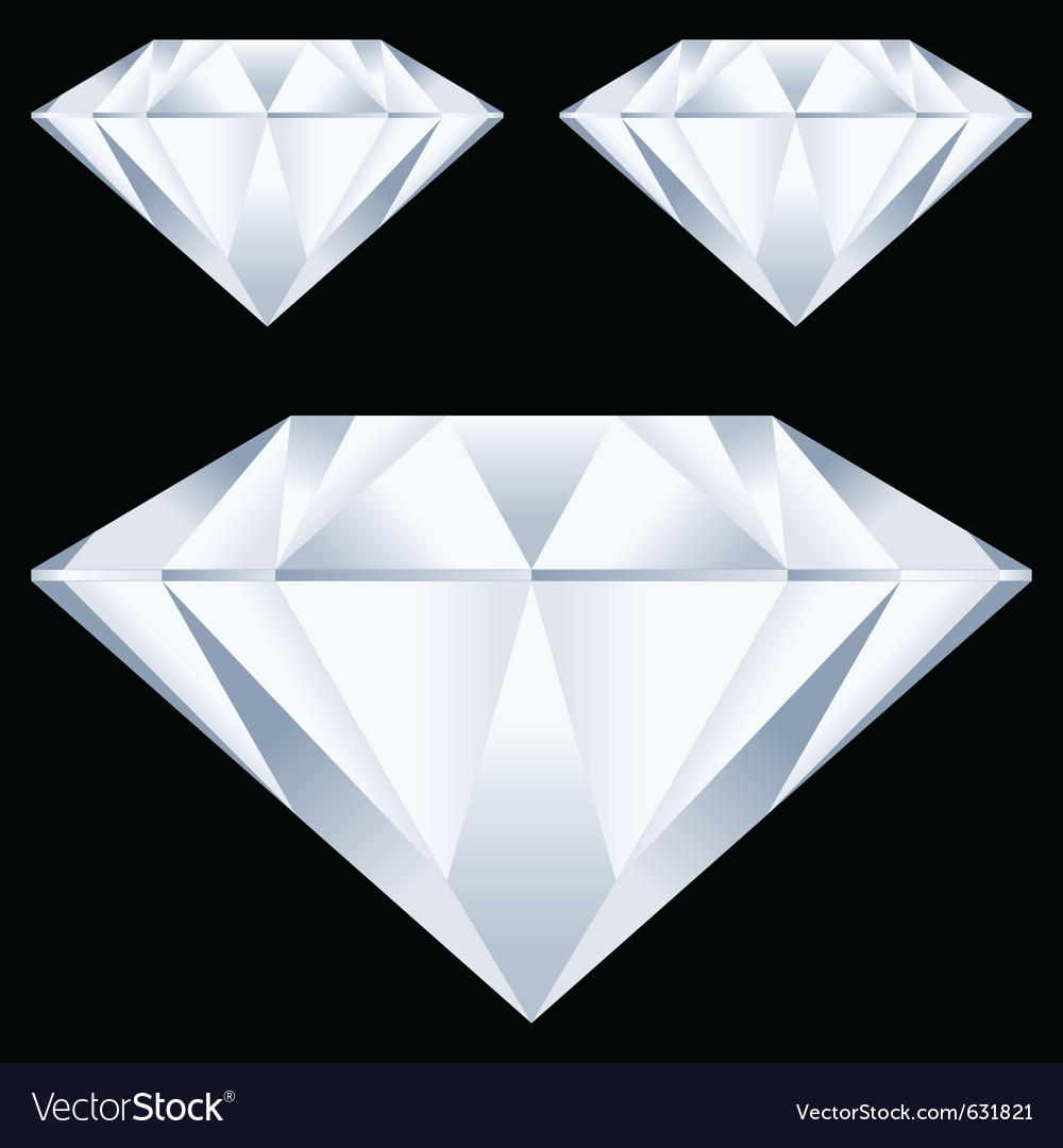 Diamonds over black background Royalty Free Vector Image