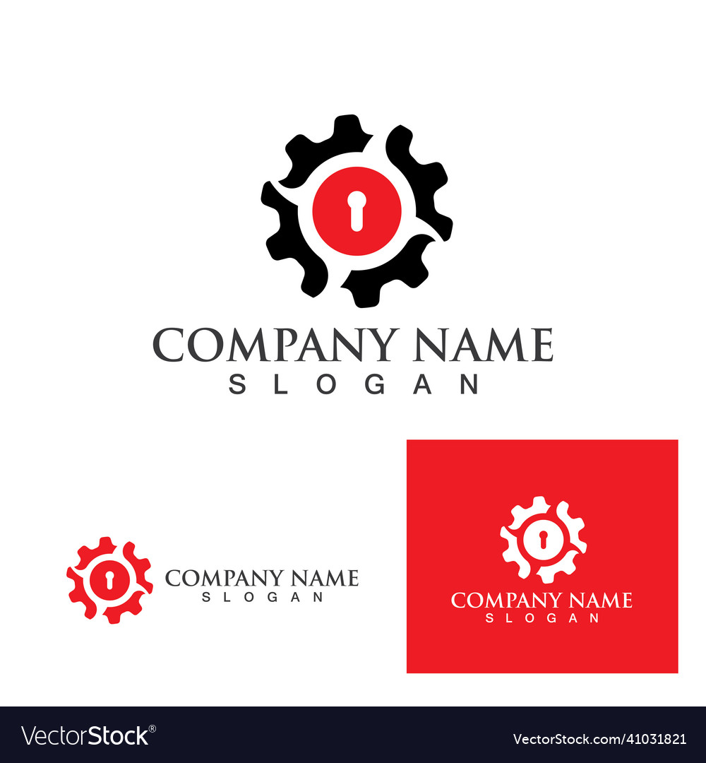 Gear logo template icon Royalty Free Vector Image