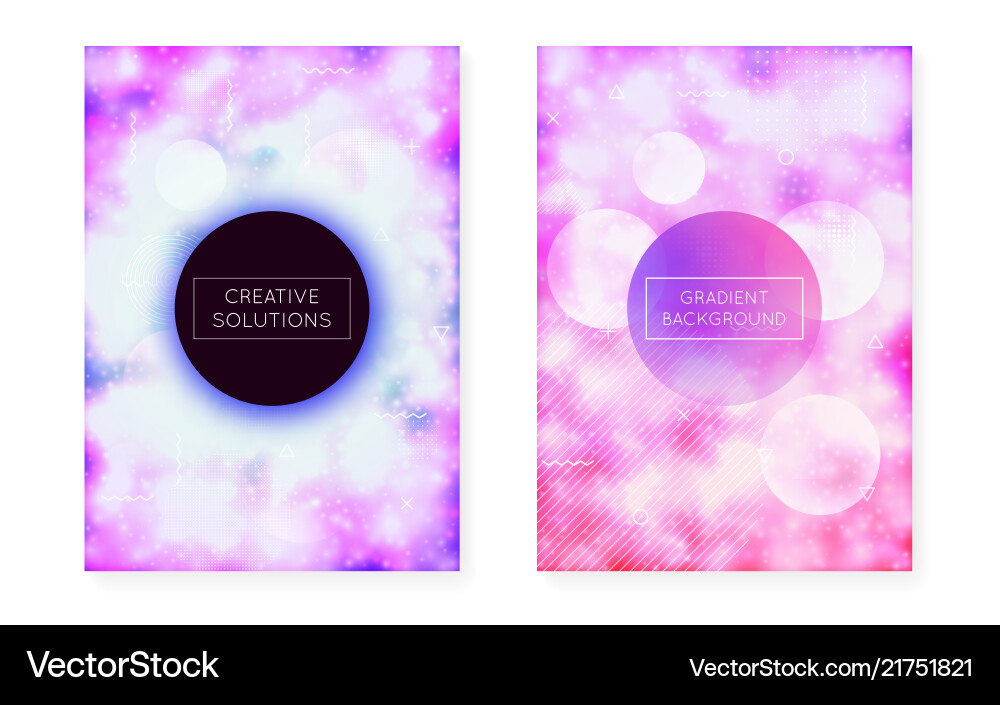 Luminous cover with liquid neon shapes purple Vector Image