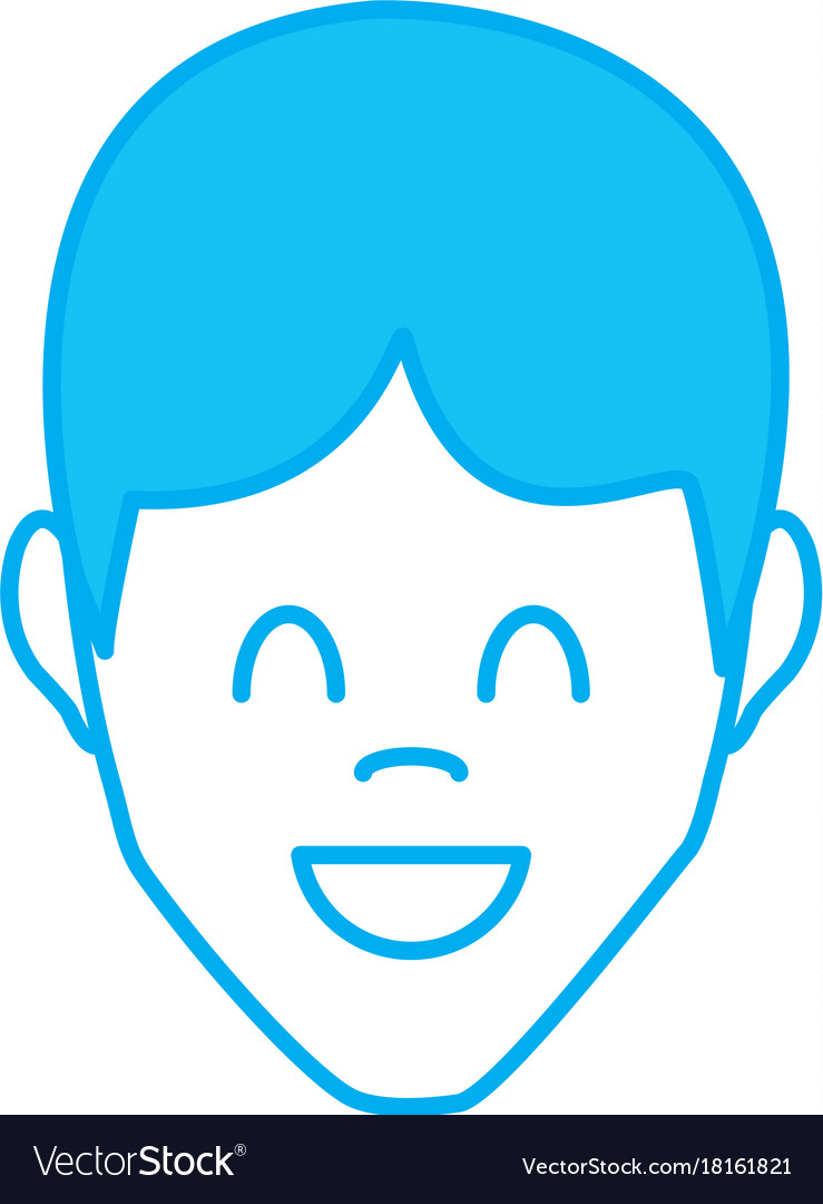 Man smiling face Royalty Free Vector Image - VectorStock