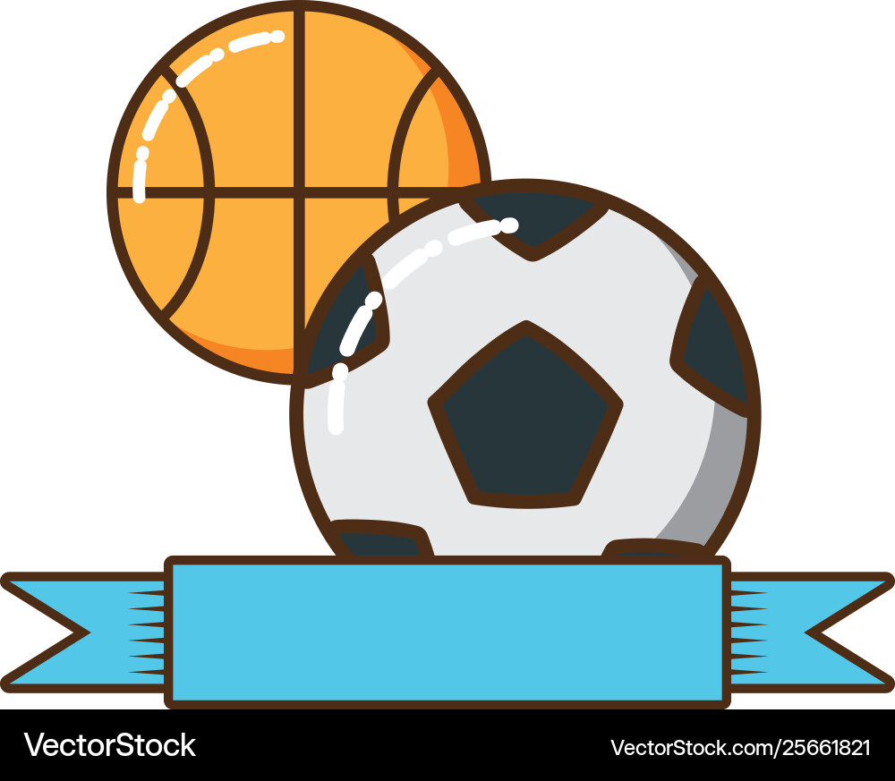 Sports balls isolated icon Royalty Free Vector Image