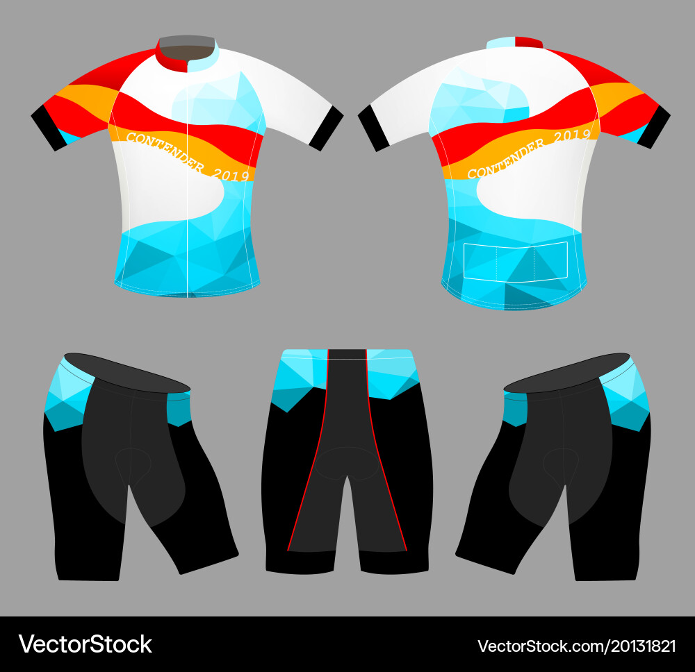 Sports low poly colors t-shirt Royalty Free Vector Image