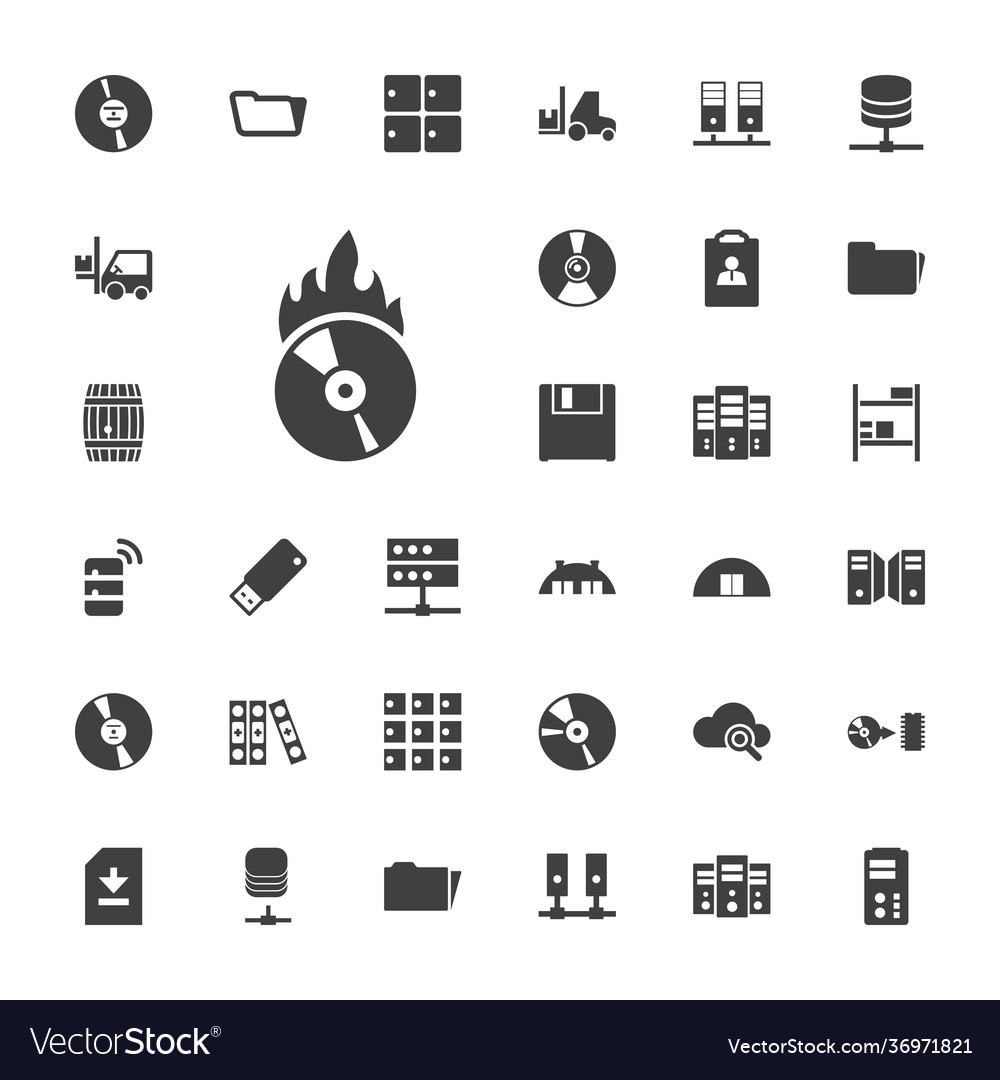 Storage icons Royalty Free Vector Image - VectorStock