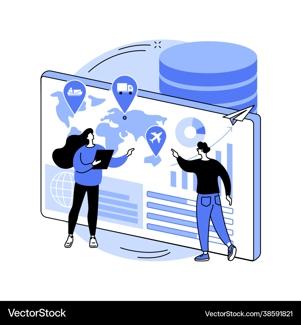 Supply chain analytics abstract concept Royalty Free Vector