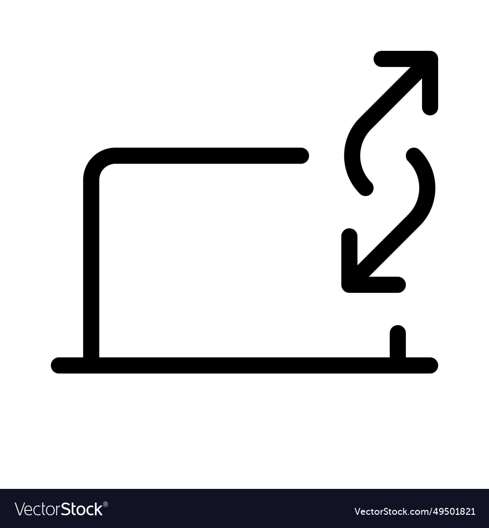 Transferring data using laptop between devices Vector Image