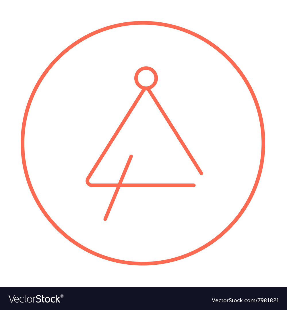 Triangle line icon Royalty Free Vector Image - VectorStock