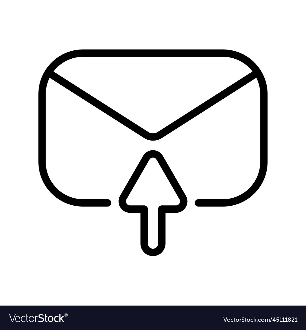 Upload email icon Royalty Free Vector Image - VectorStock