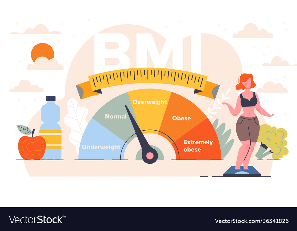Body Mass Index Control Abstract Concept Vector Image