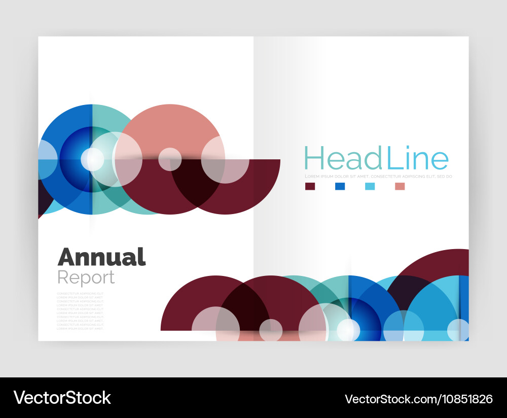Circle abstract background business annual report Vector Image
