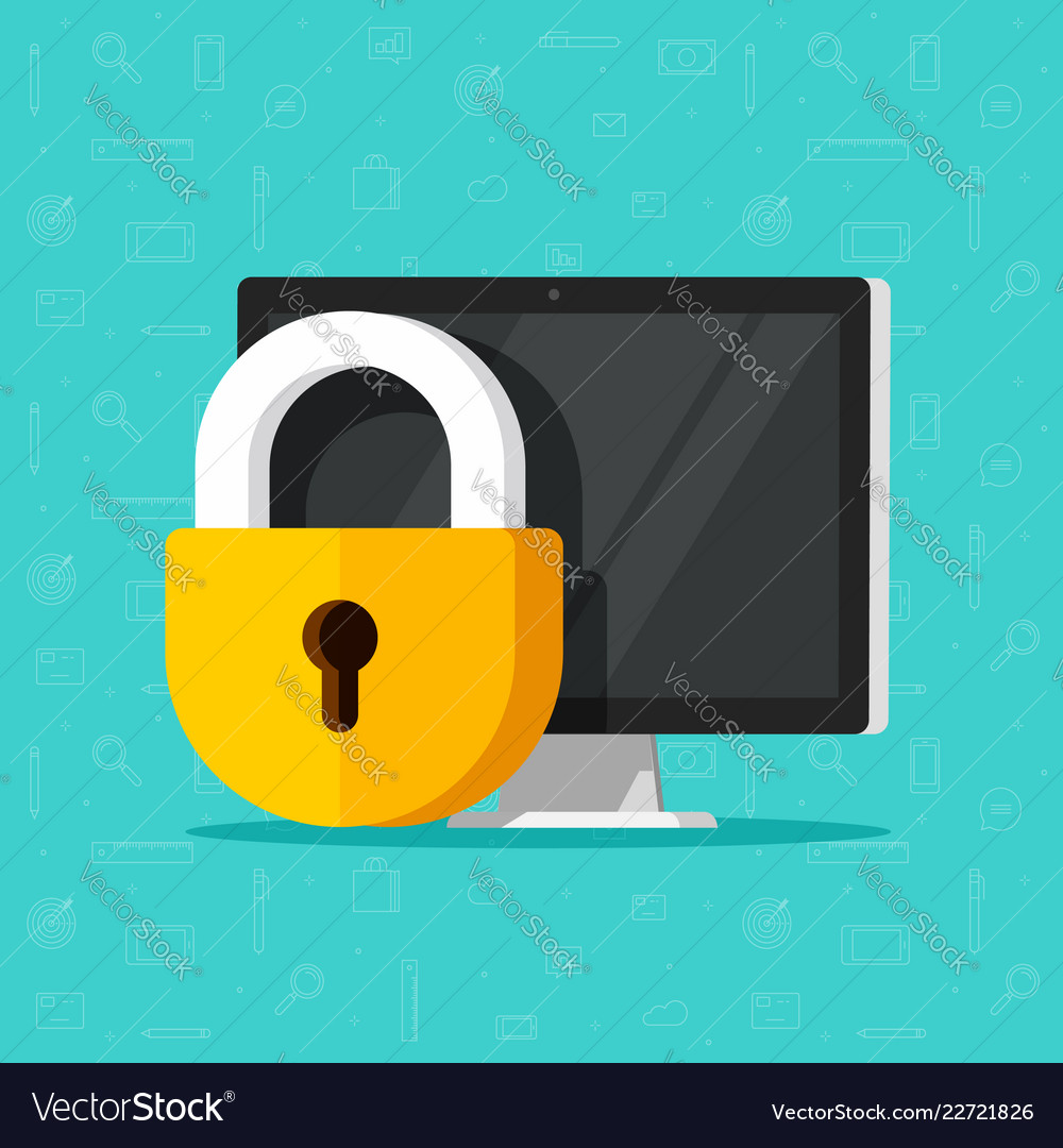 Computer security isolated Royalty Free Vector Image