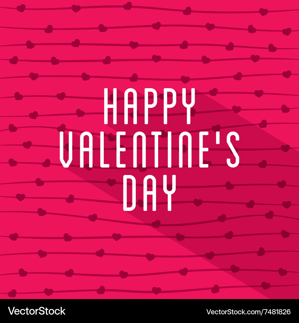 Creative valentines day greeting card design Vector Image