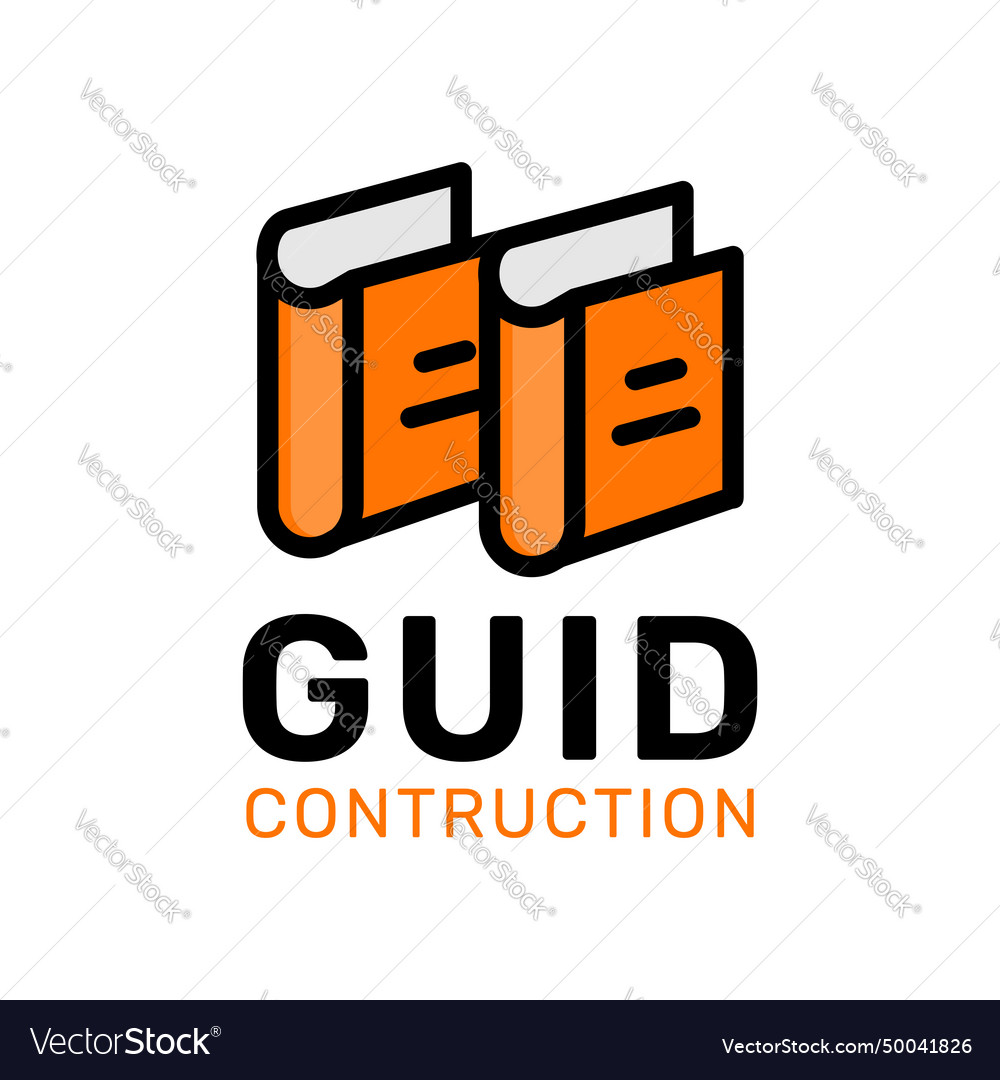 Guid construction logo design Royalty Free Vector Image