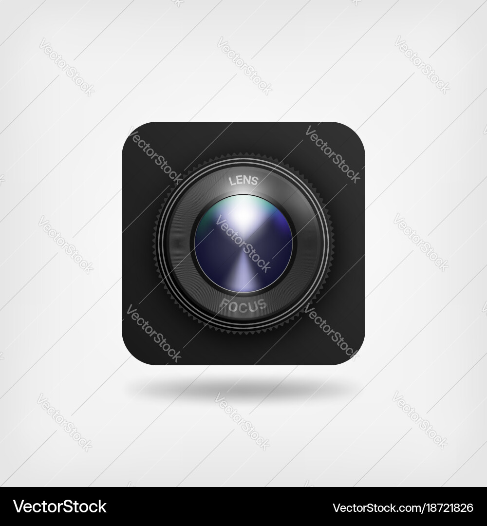 Lens of camera symbol Royalty Free Vector Image