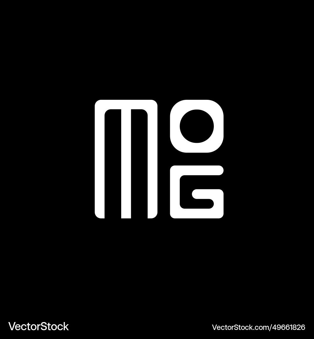 Mog letter logo design simple and modern Vector Image