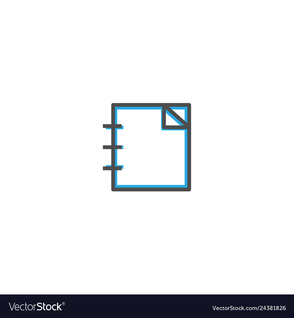Notebook icon design stationery Royalty Free Vector Image