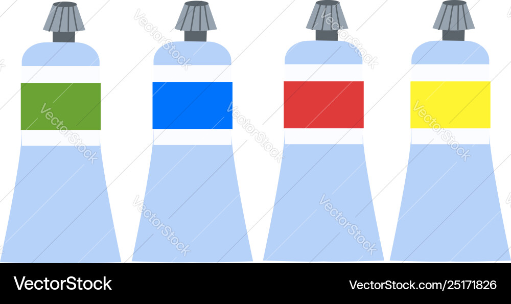 Oil colors on white background Royalty Free Vector Image