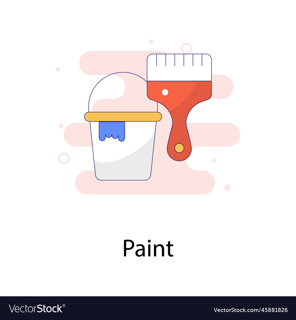 Paint fill outline with background icon s Vector Image