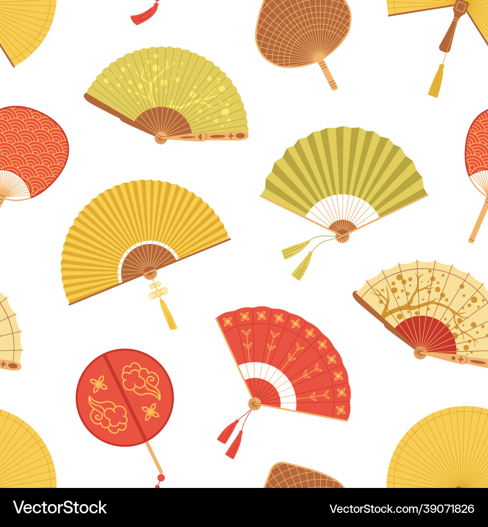Seamless asian pattern with japanese folding paper