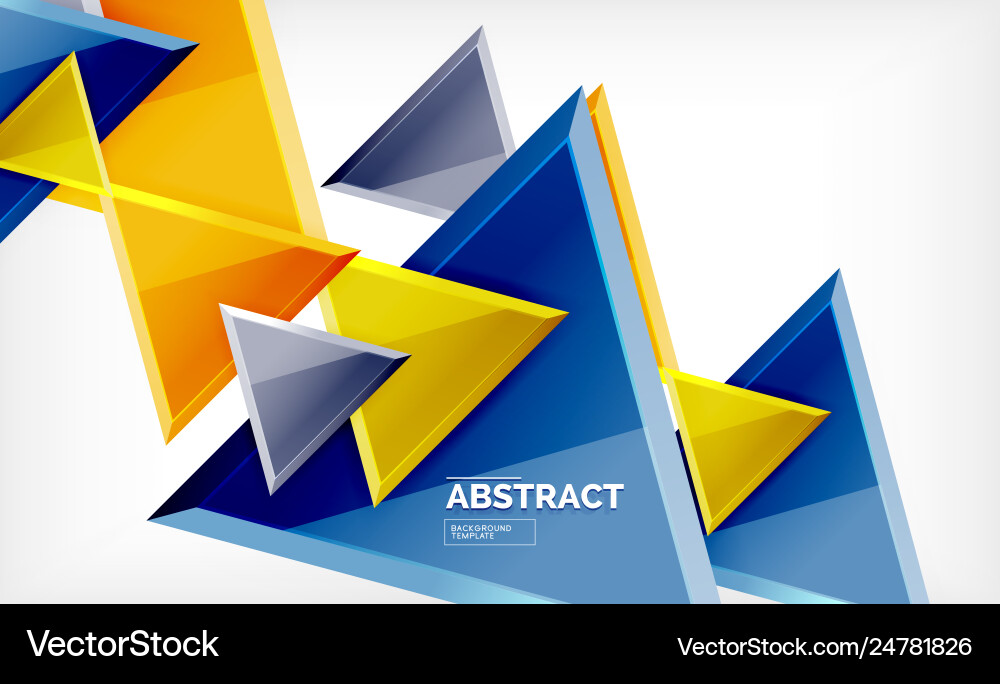 Tech futuristic geometric 3d shapes minimal Vector Image
