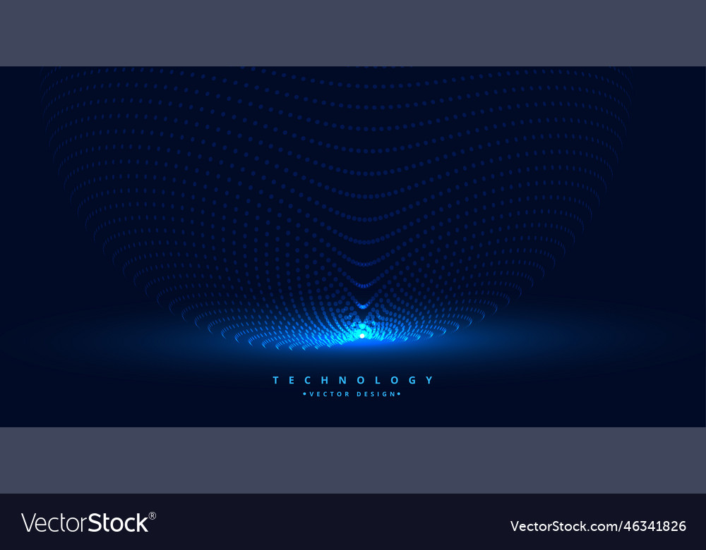 Technology particles background with light source Vector Image