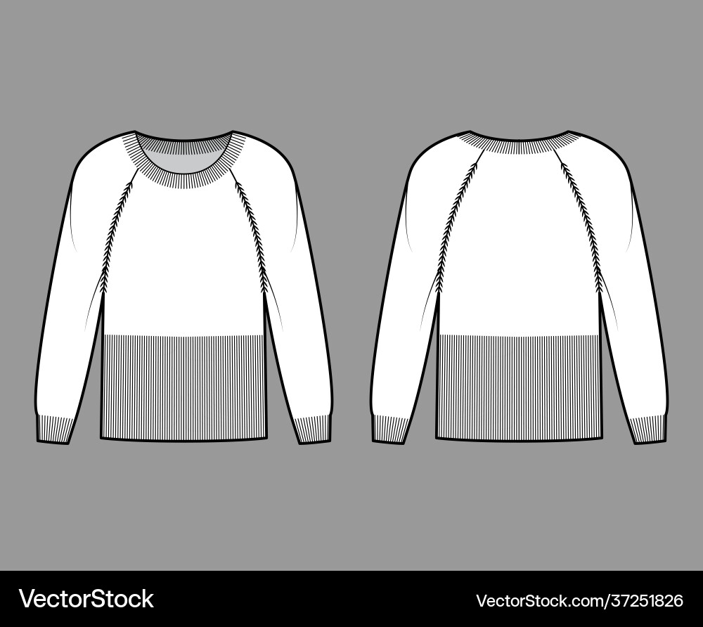 Waisted sweater technical fashion Royalty Free Vector Image