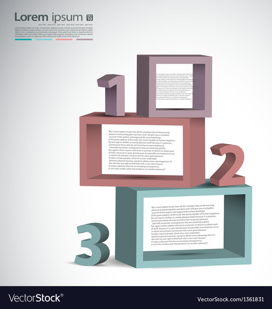 Block steps Royalty Free Vector Image - VectorStock