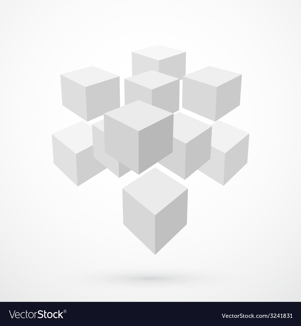 Cubes abstract background Royalty Free Vector Image