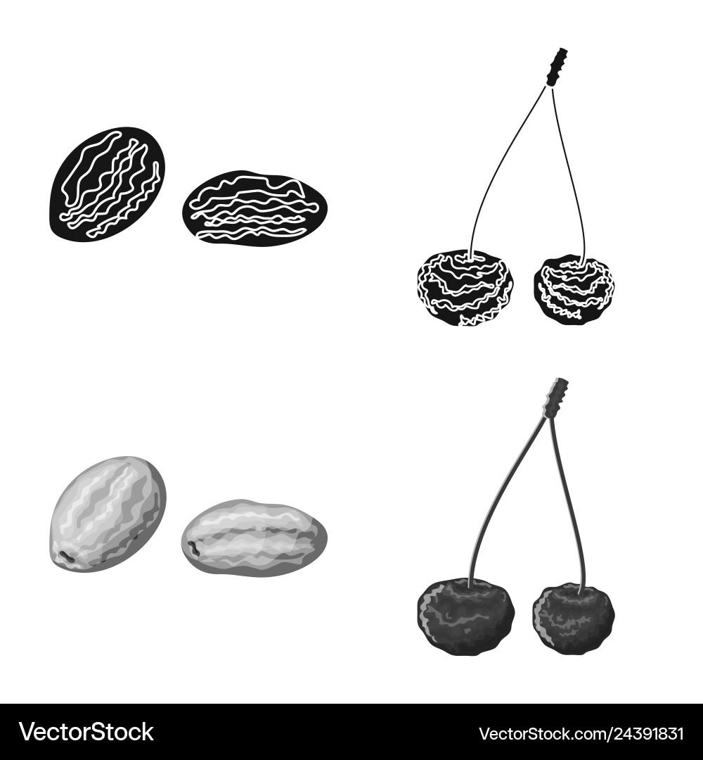 Food and raw symbol set Royalty Free Vector Image