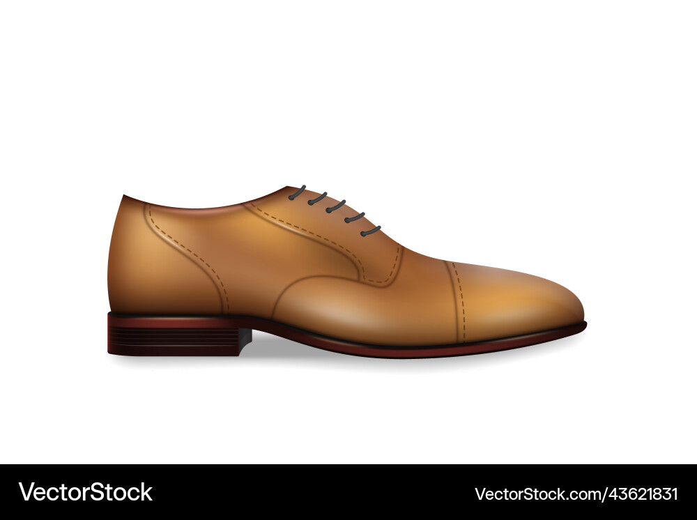 Man shoe realistic icon classical male boot Vector Image