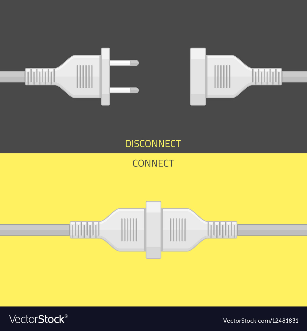 Plug connect Royalty Free Vector Image - VectorStock