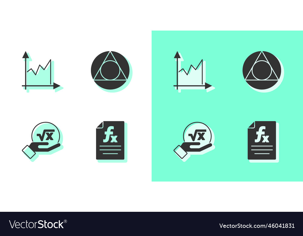 Set function mathematical symbol graph schedule Vector Image