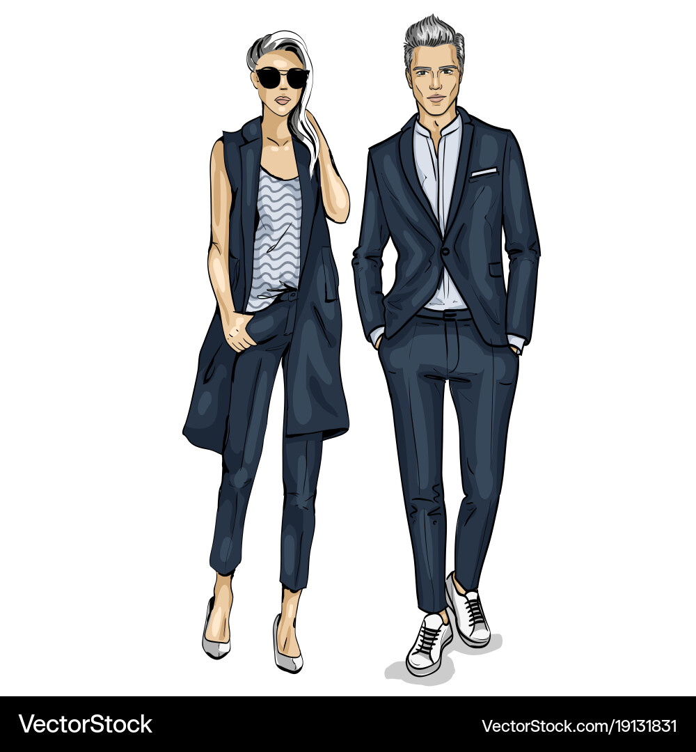 Woman and man Royalty Free Vector Image - VectorStock