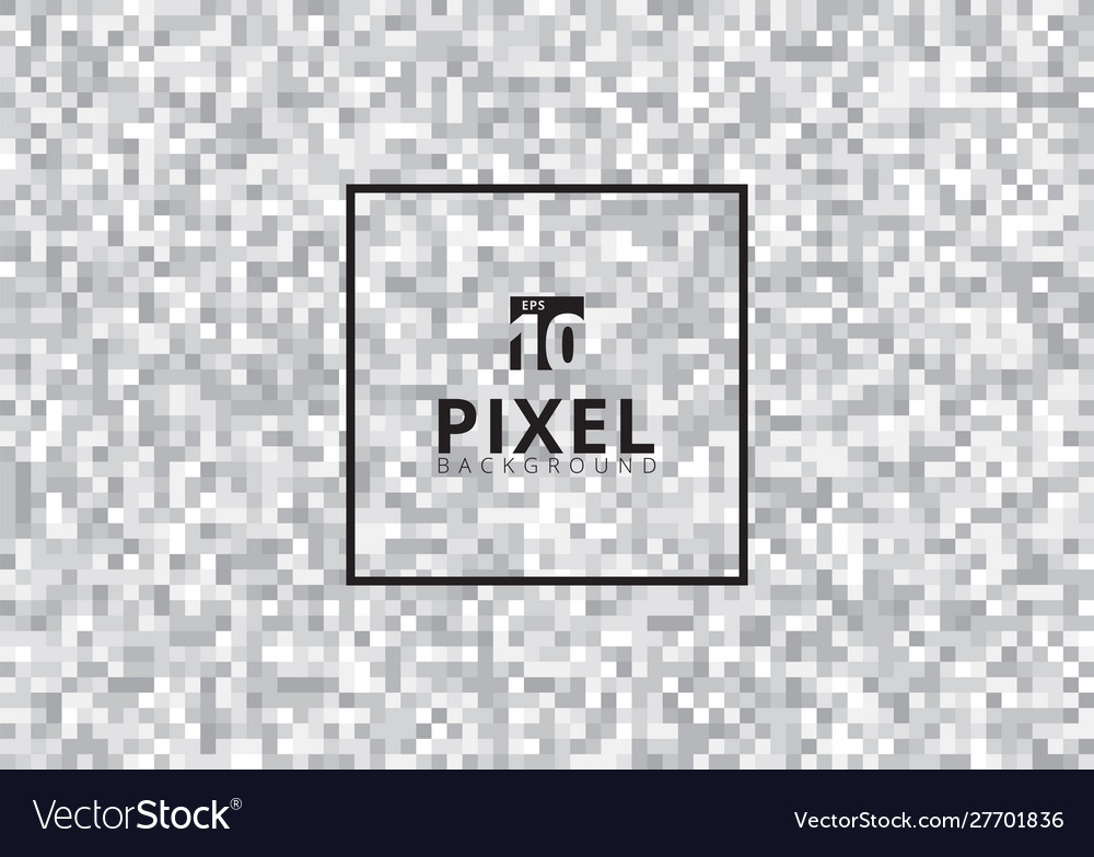 Abstract gray squares pixels pattern seamless Vector Image