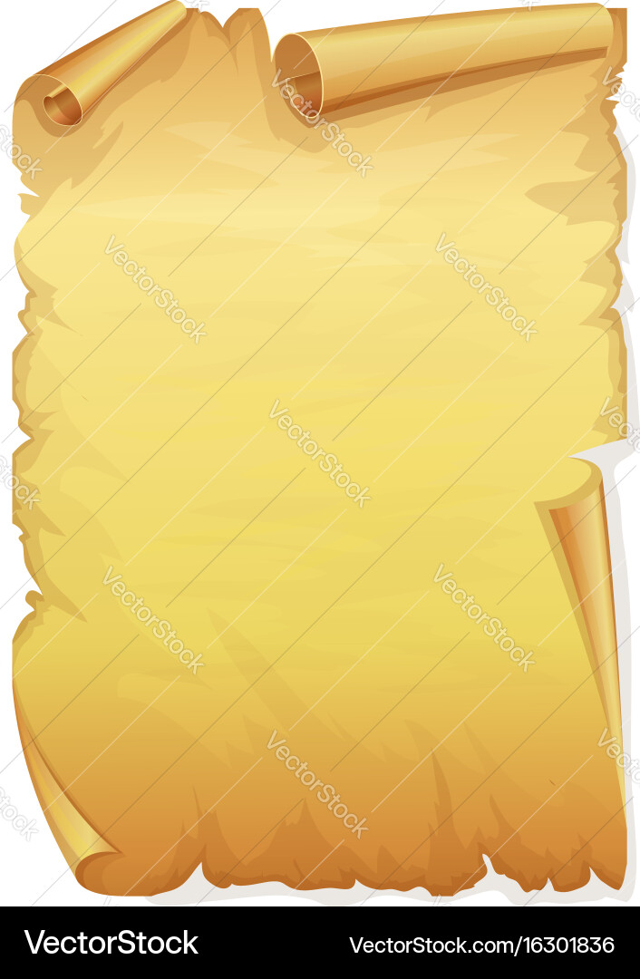 Big golden scroll of parchment Royalty Free Vector Image