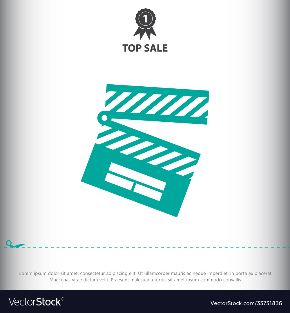 Clapper icon Royalty Free Vector Image - VectorStock