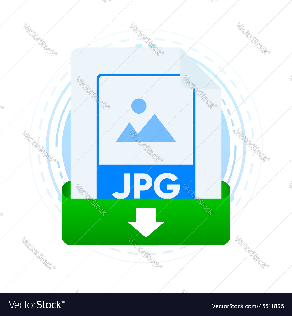 Download jpg file with label on laptop screen Vector Image