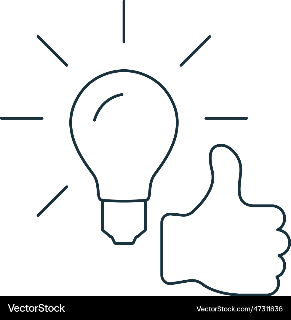Good idea icon monochrome simple sign from idea Vector Image