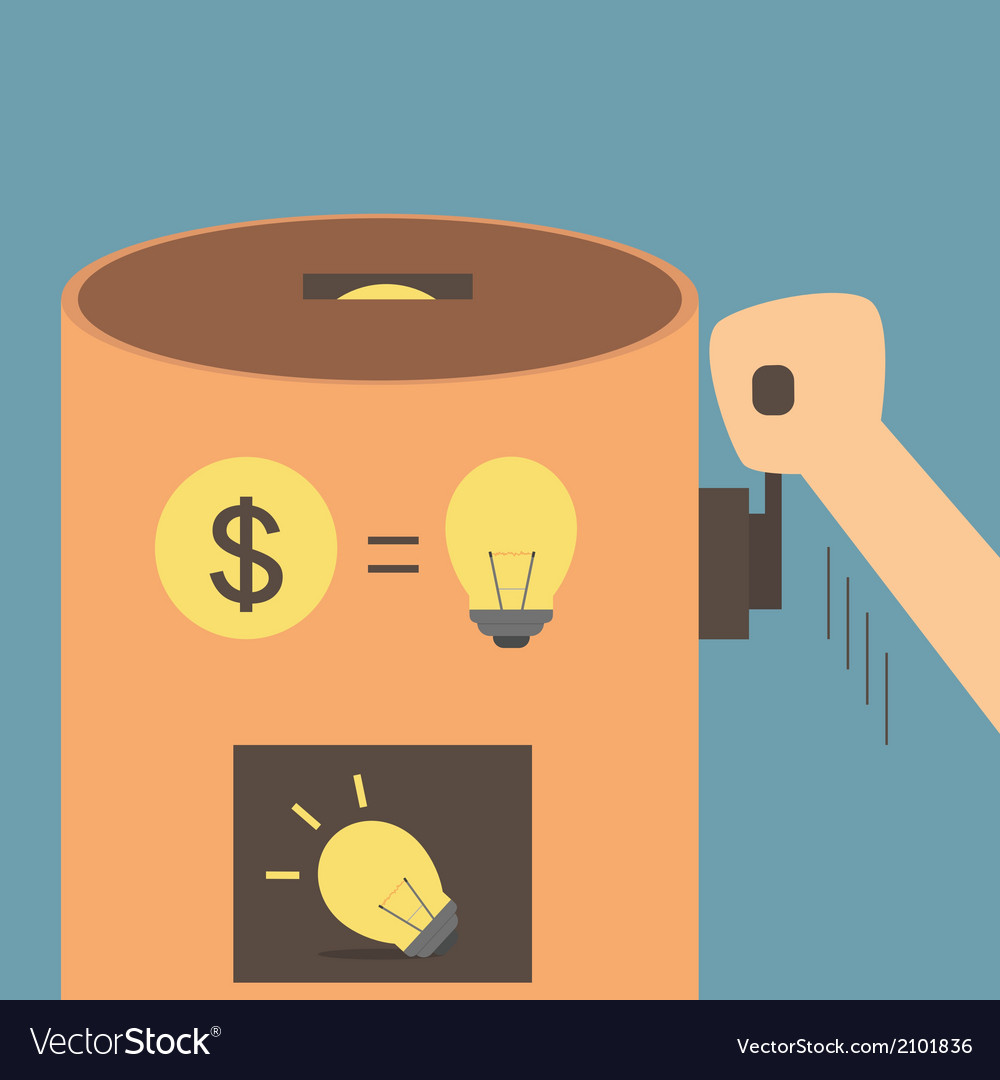 Idea vending machine Royalty Free Vector Image