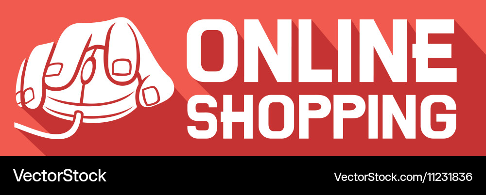 Online shopping sign icon Royalty Free Vector Image