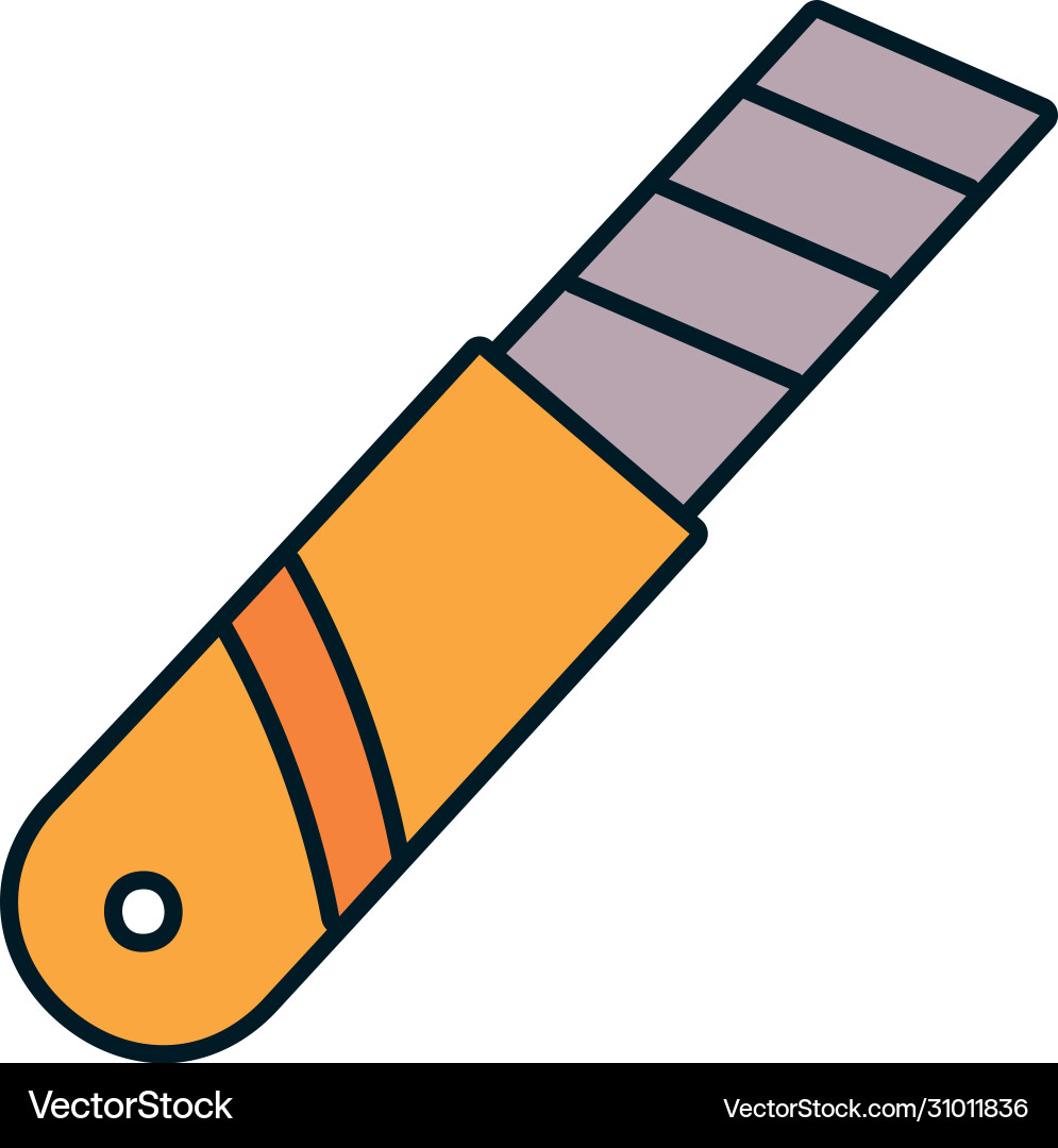 Paper cutter icon line and fill style Royalty Free Vector