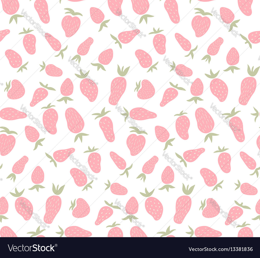 Strawberry pattern Royalty Free Vector Image - VectorStock