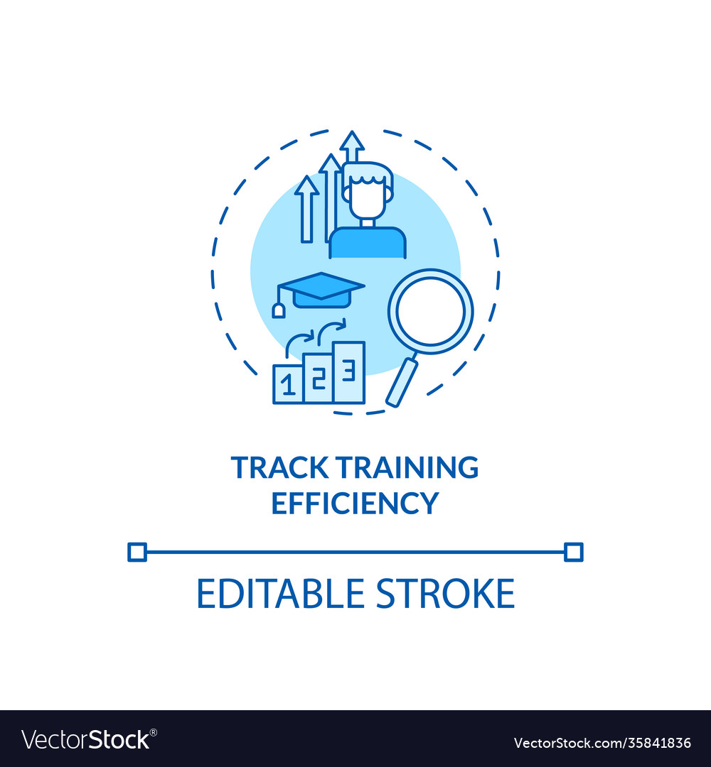 Tracking training efficiency concept icon Vector Image