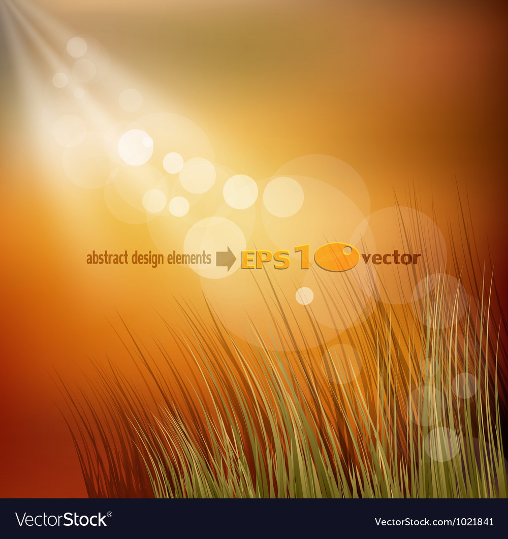 Background with grass Royalty Free Vector Image