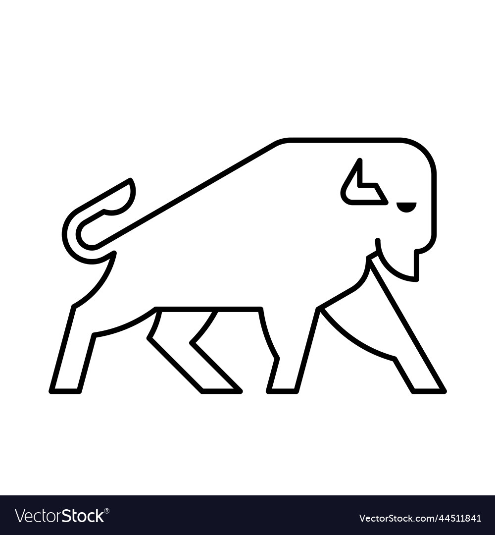 Bison logo Royalty Free Vector Image - VectorStock