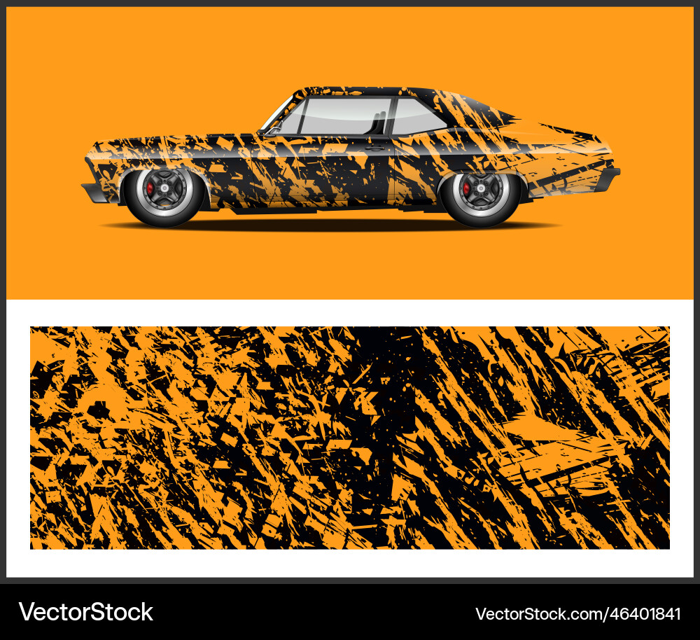 Car decal design vehicle advertisem Royalty Free Vector