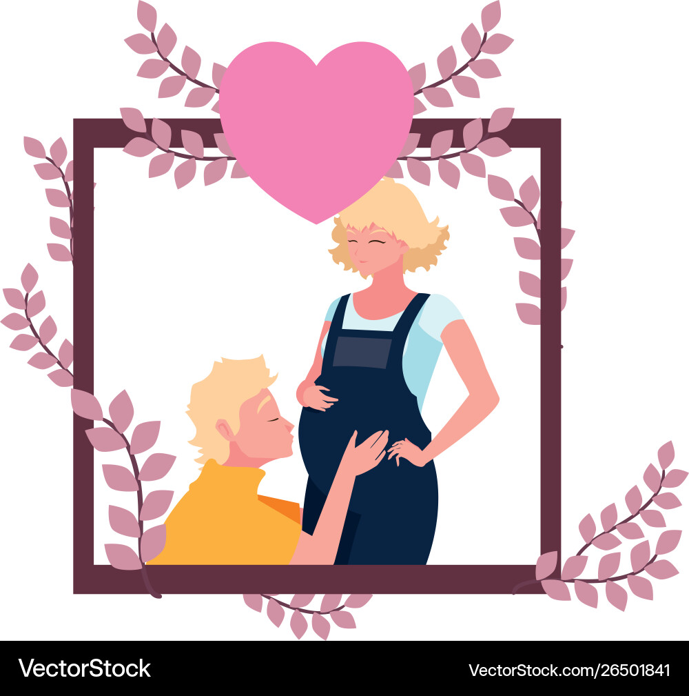 Couple pregnancy and maternity design Royalty Free Vector