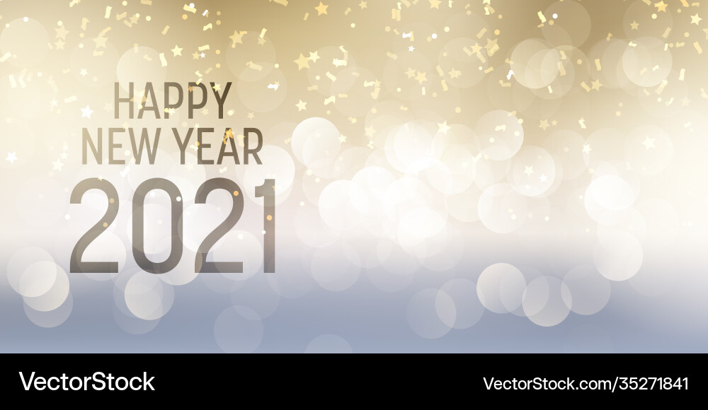 Decorative happy new year banner design Royalty Free Vector