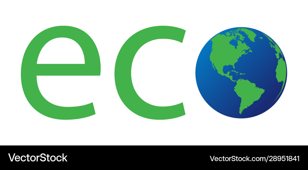 Eco flat graphic icon ecology natural sign Vector Image