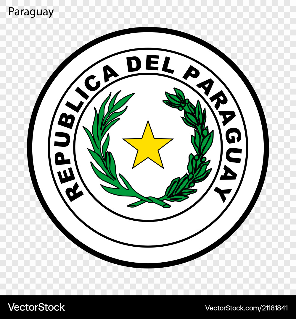 Emblem of paraguay Royalty Free Vector Image - VectorStock