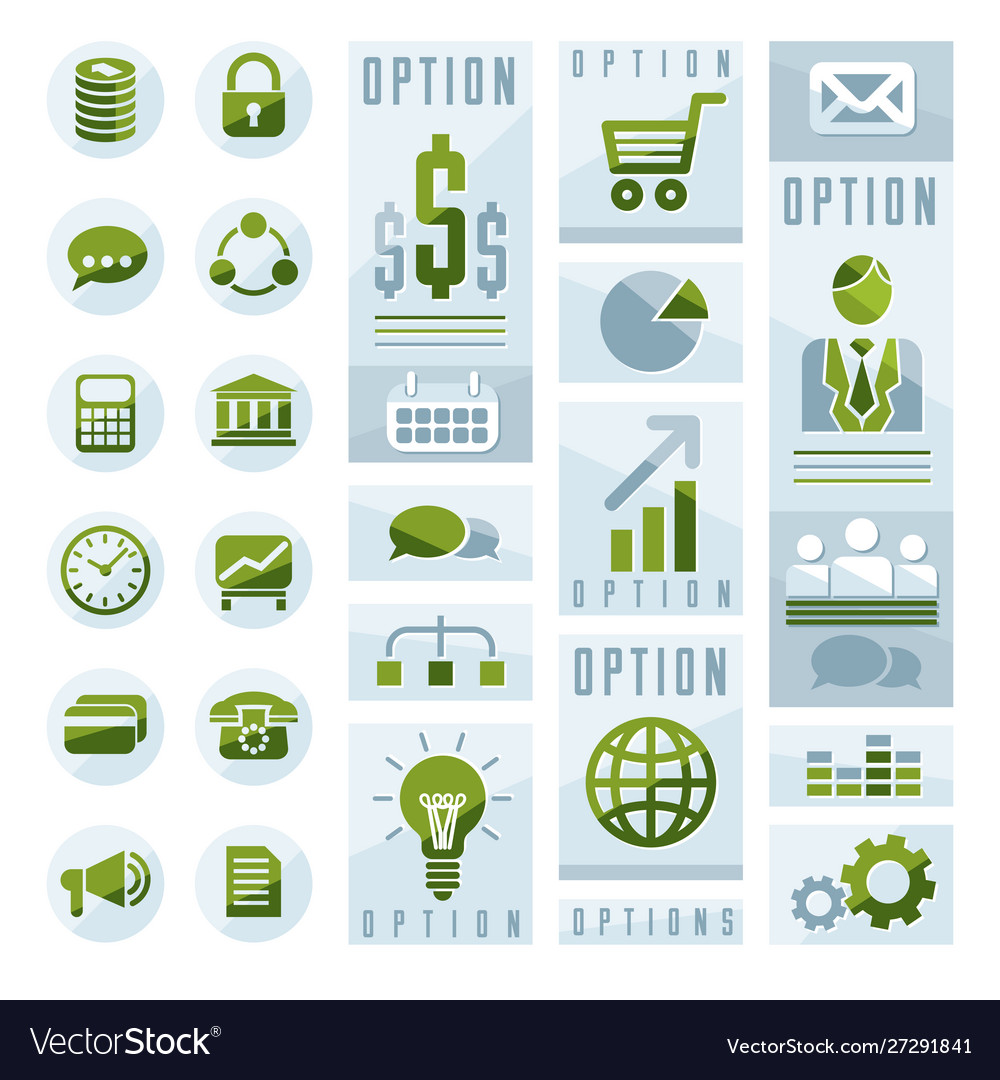 Flat infographics elements set different Vector Image